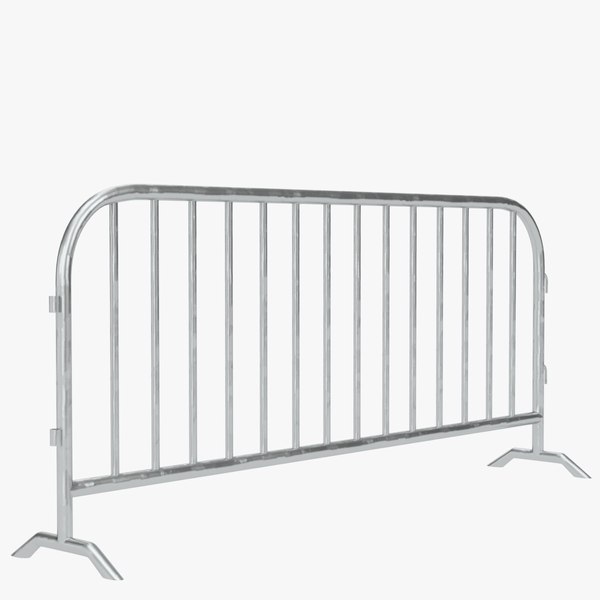 pbr uv-textured street barrier 3d 3ds