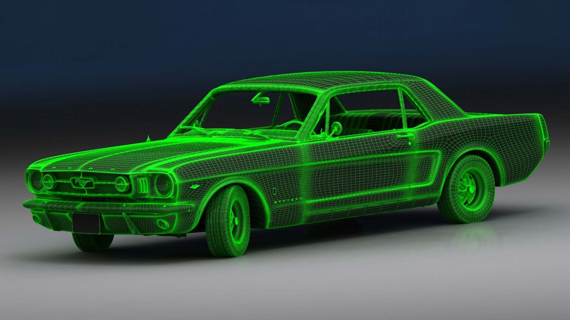 Mustang Gt 1965 Car Model - TurboSquid 1381852