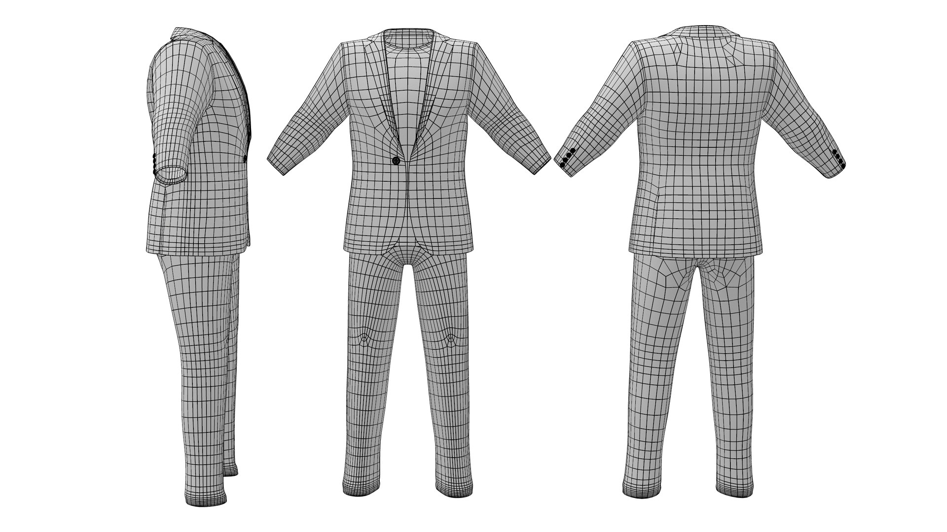Men's Tweed Jacket Outfit 3D Model - TurboSquid 1738573