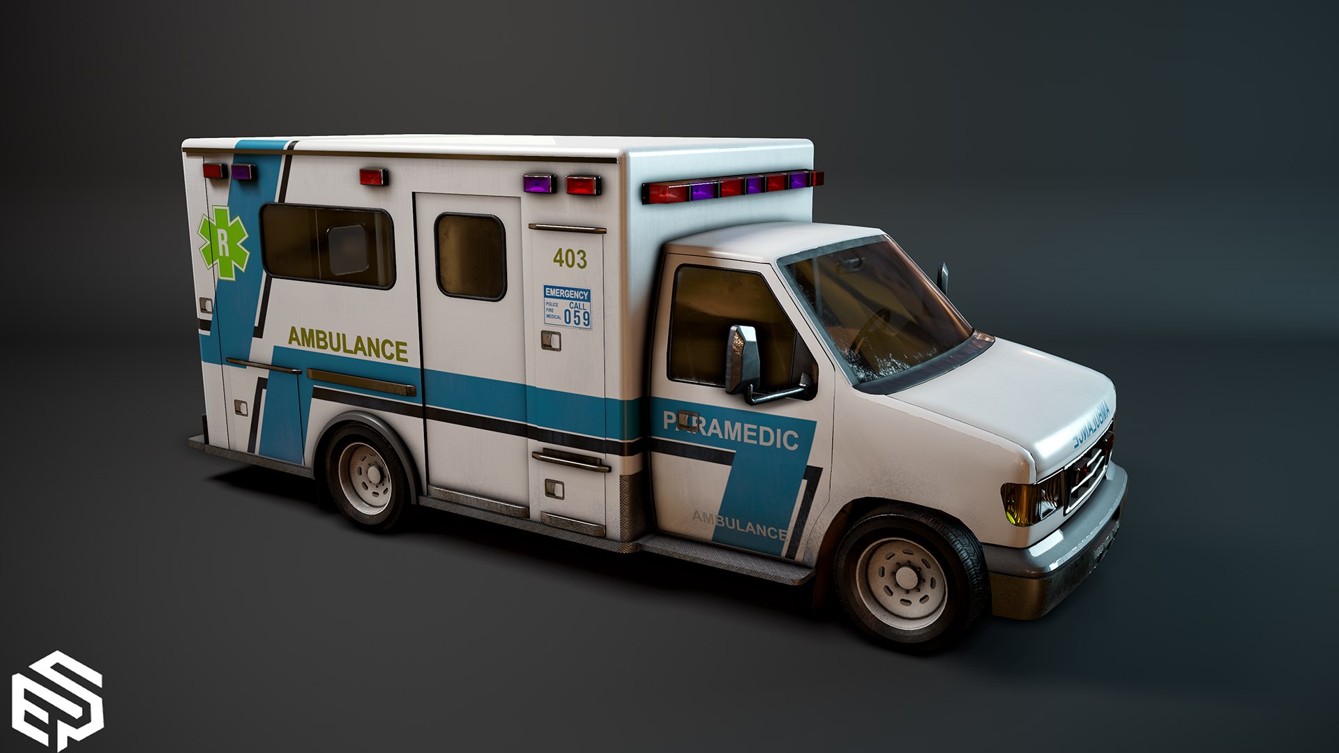 3D Ambulance Vehicle Model - TurboSquid 2076988