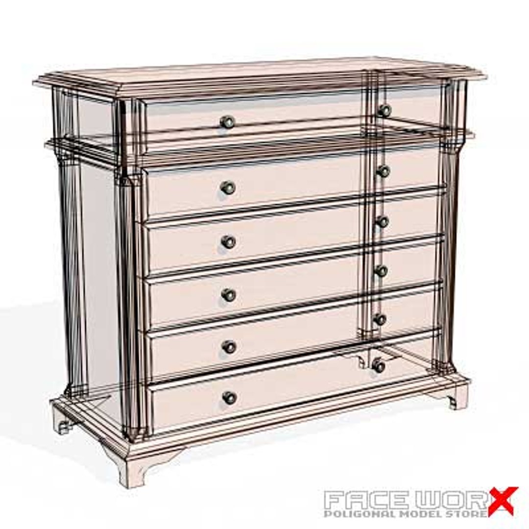 Chest Drawers 3d Model