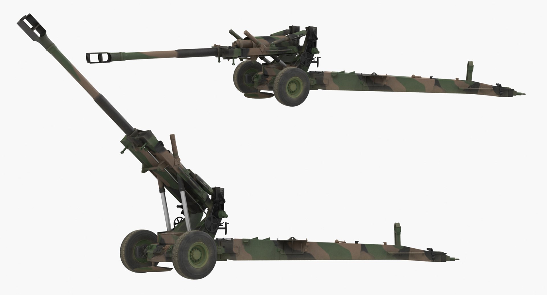 3D Towed Howitzer M198 - TurboSquid 1259886