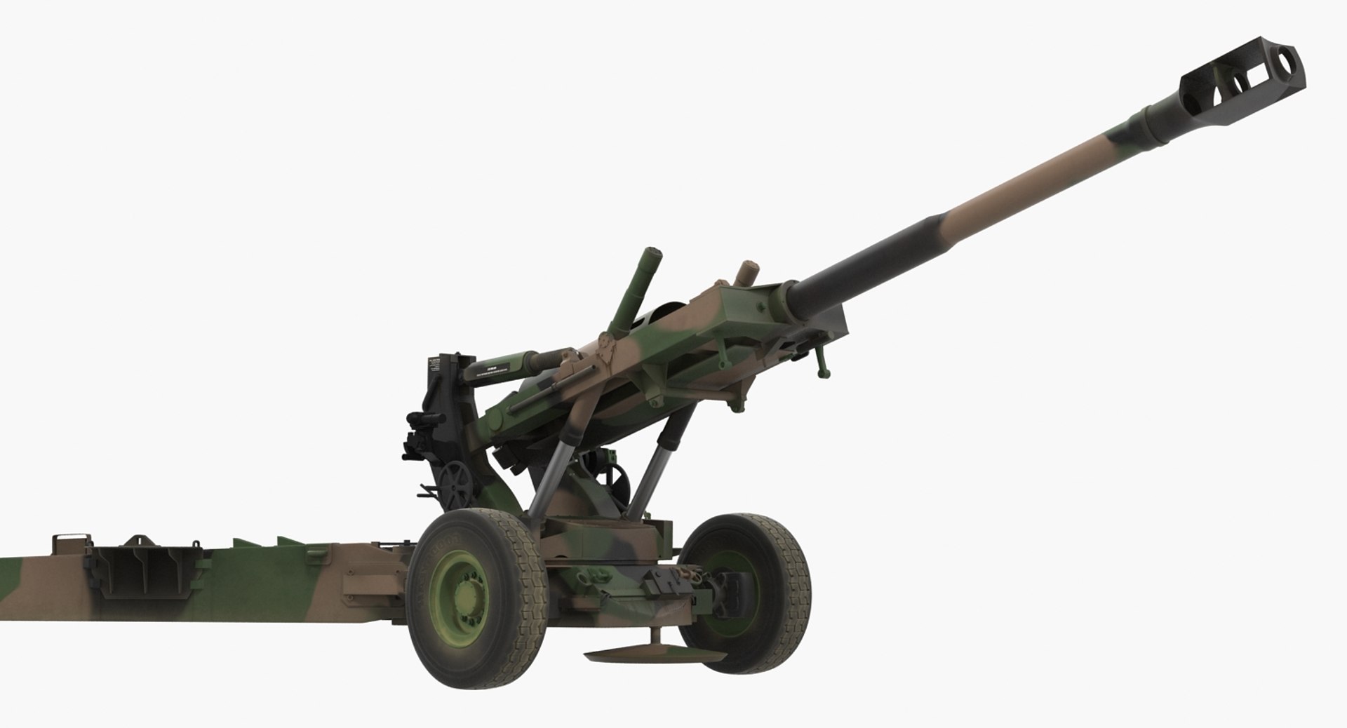 3D Towed Howitzer M198 - TurboSquid 1259886