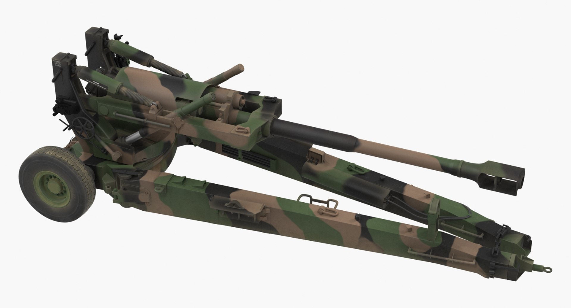 3D Towed Howitzer M198 - TurboSquid 1259886