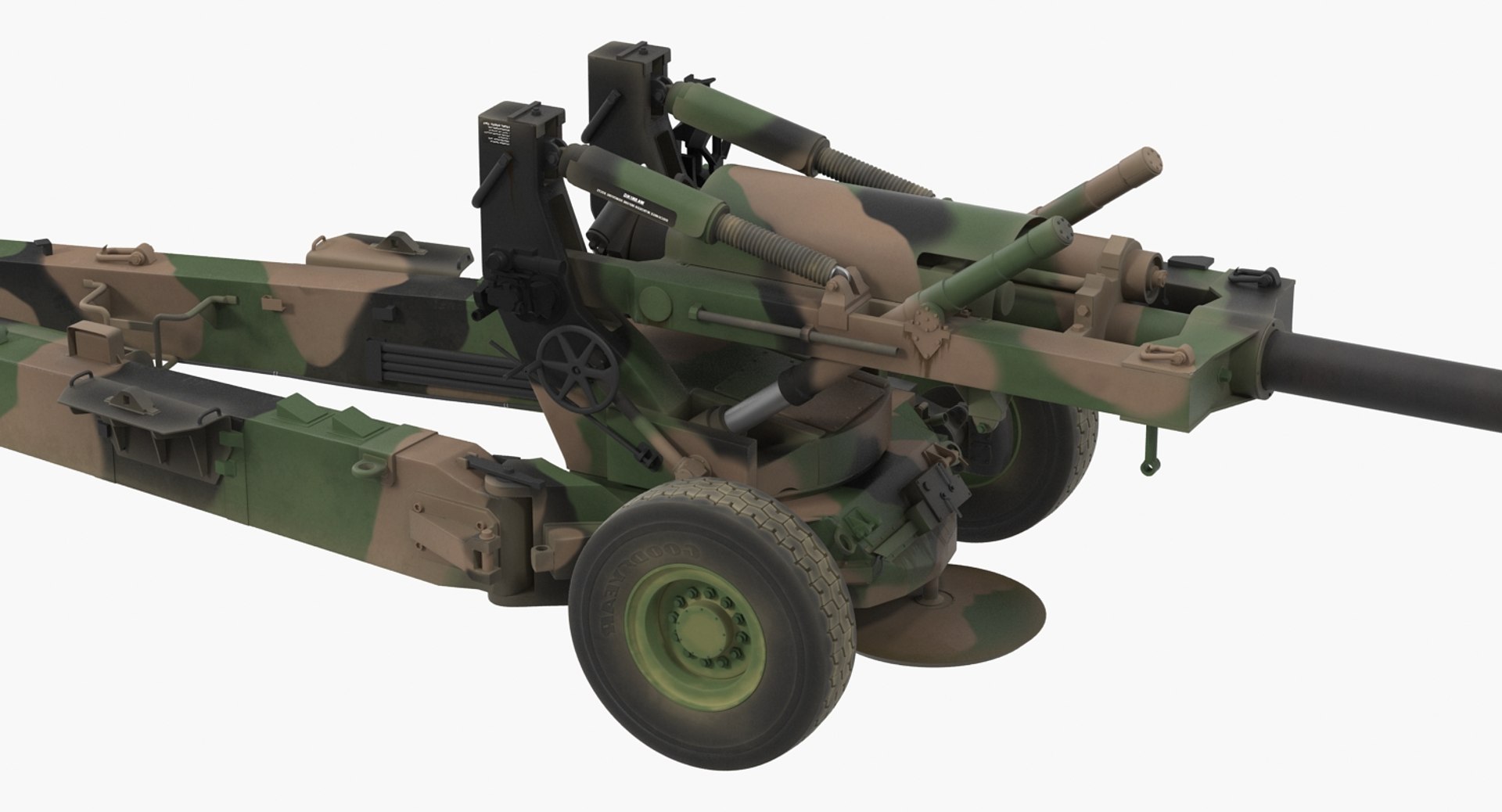 3D Towed Howitzer M198 - TurboSquid 1259886