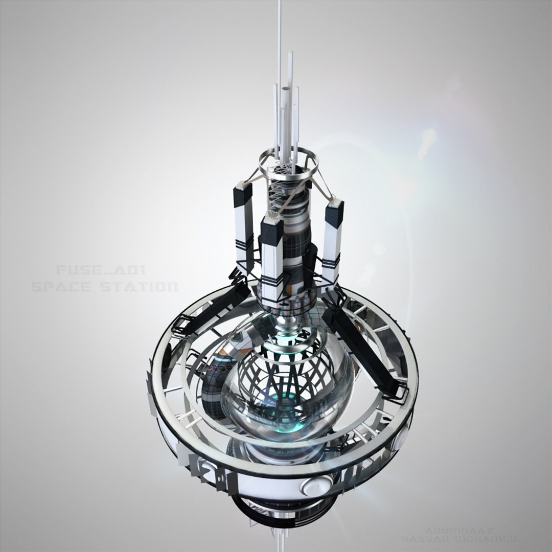 3d model space station