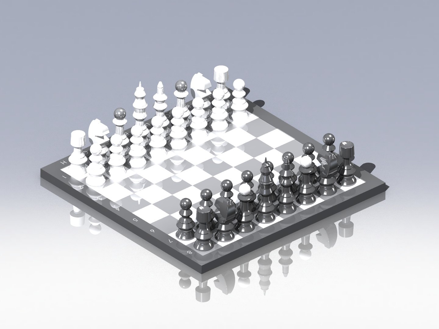 Chess Set 3d Model