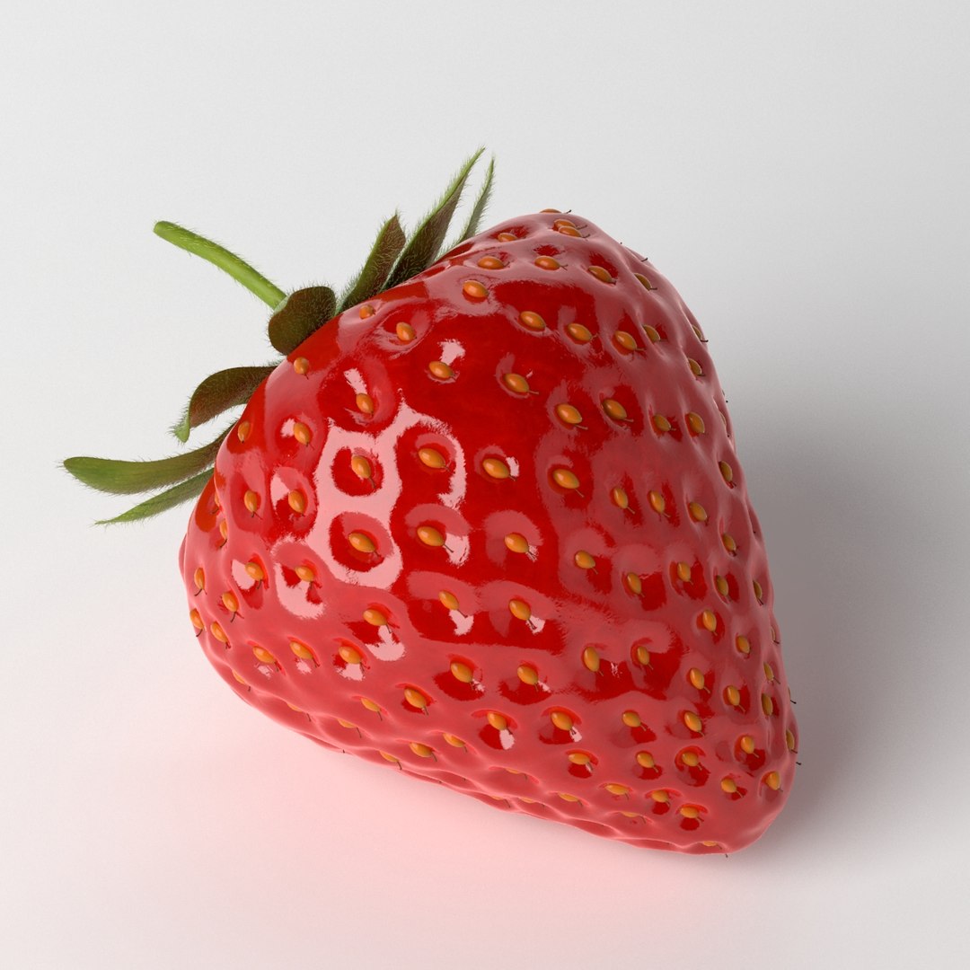 Photorealistic Strawberry 3d Model