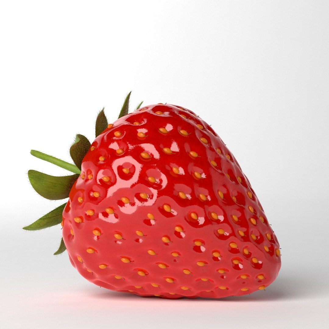 Photorealistic Strawberry 3d Model