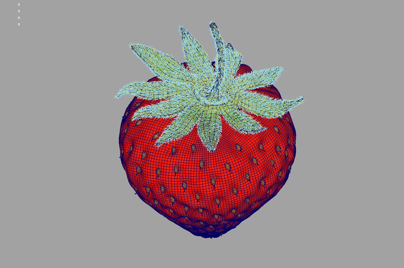 Photorealistic Strawberry 3d Model