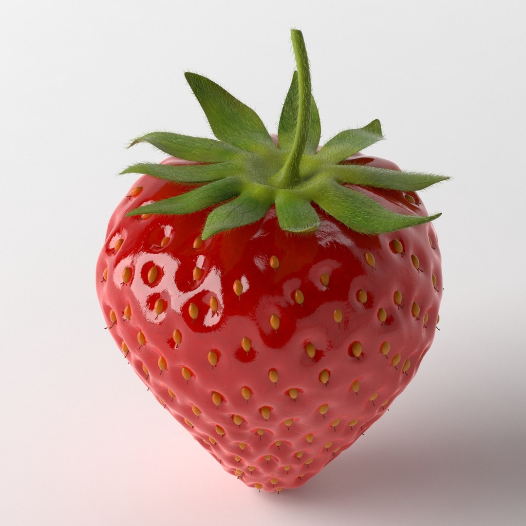 Photorealistic Strawberry 3d Model