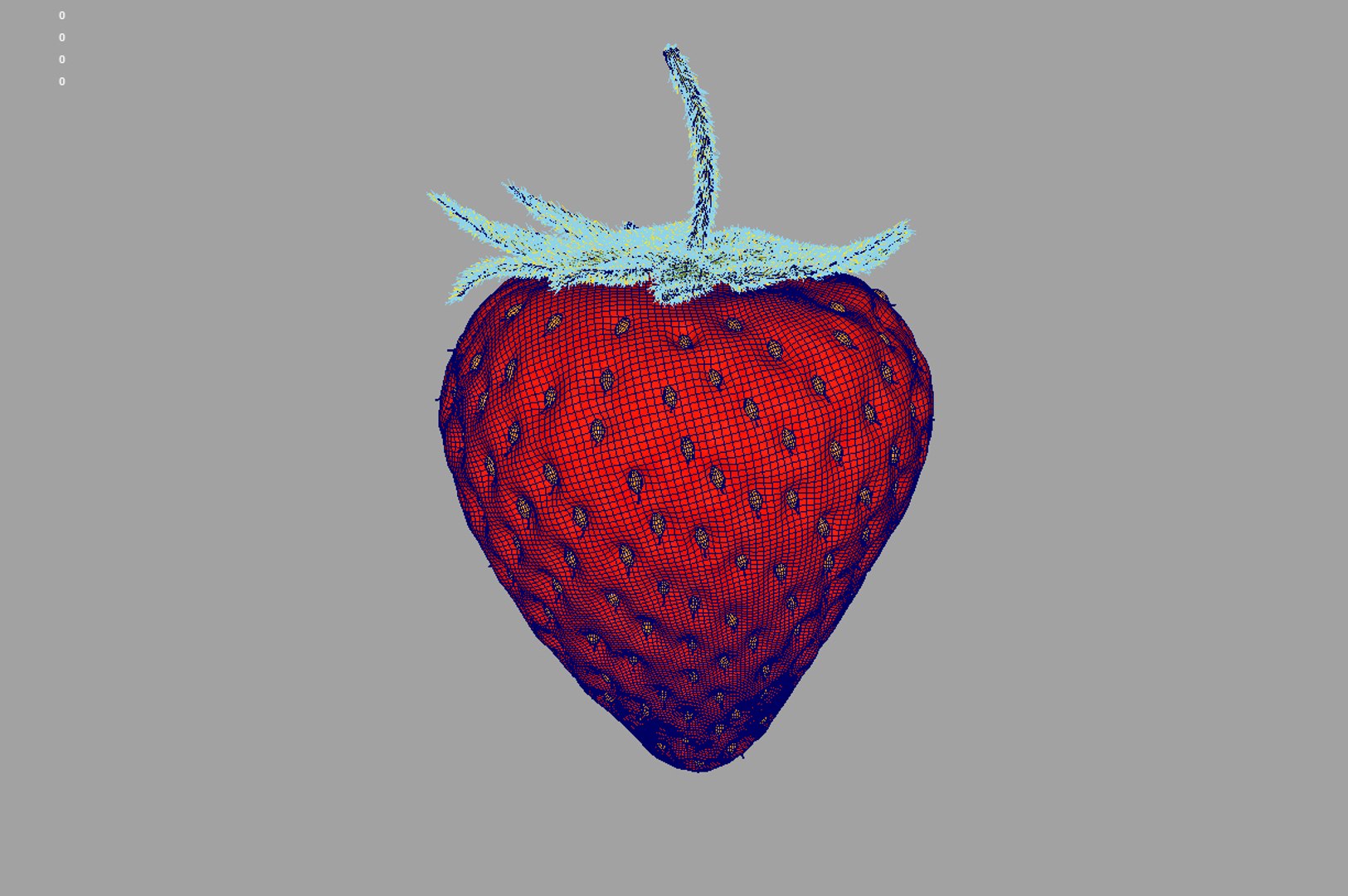 Photorealistic Strawberry 3d Model