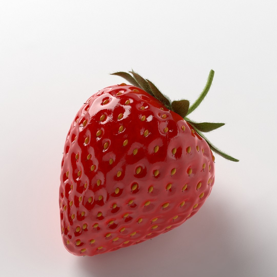 Photorealistic Strawberry 3d Model