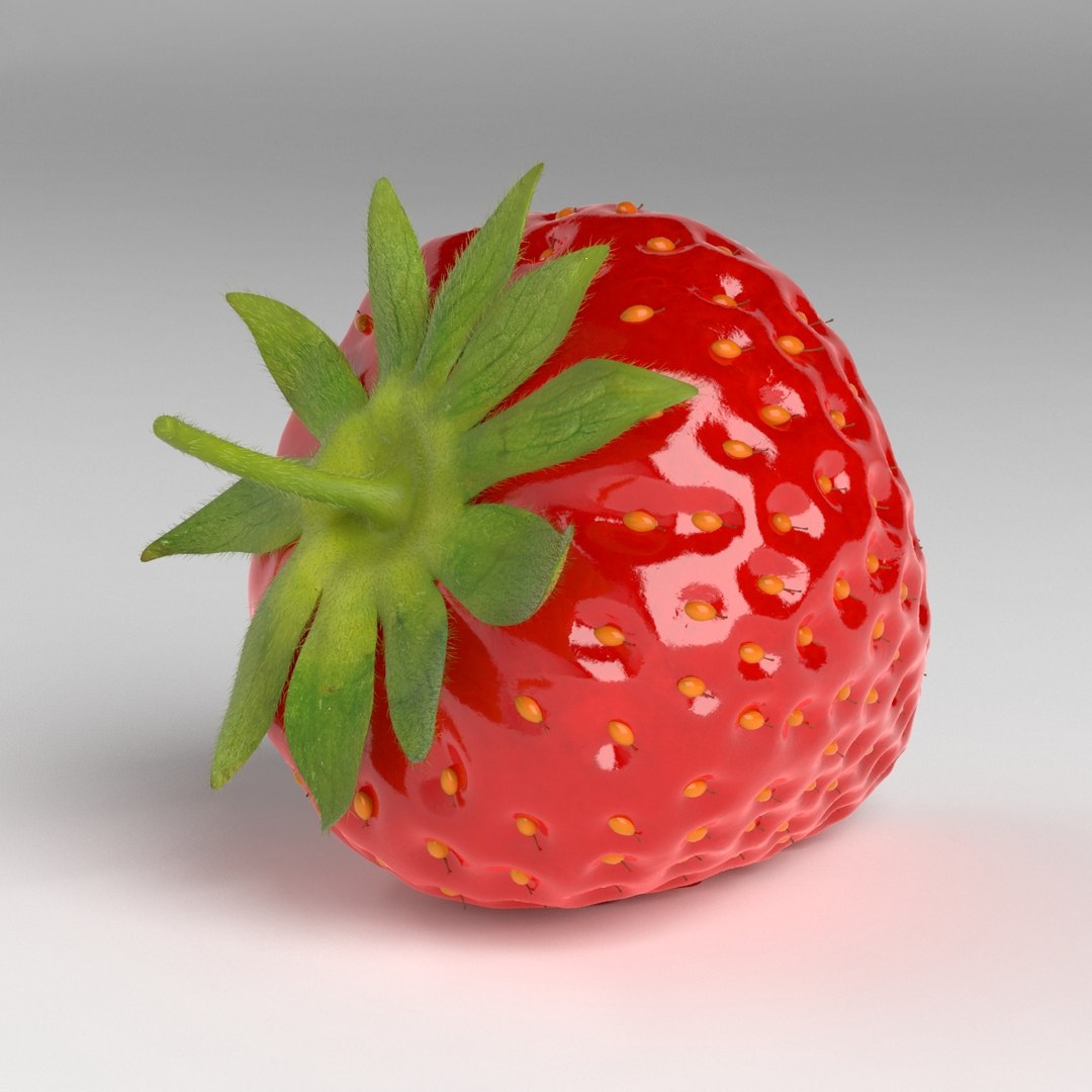 Photorealistic Strawberry 3d Model