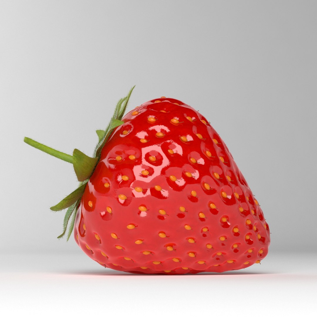 Photorealistic Strawberry 3d Model