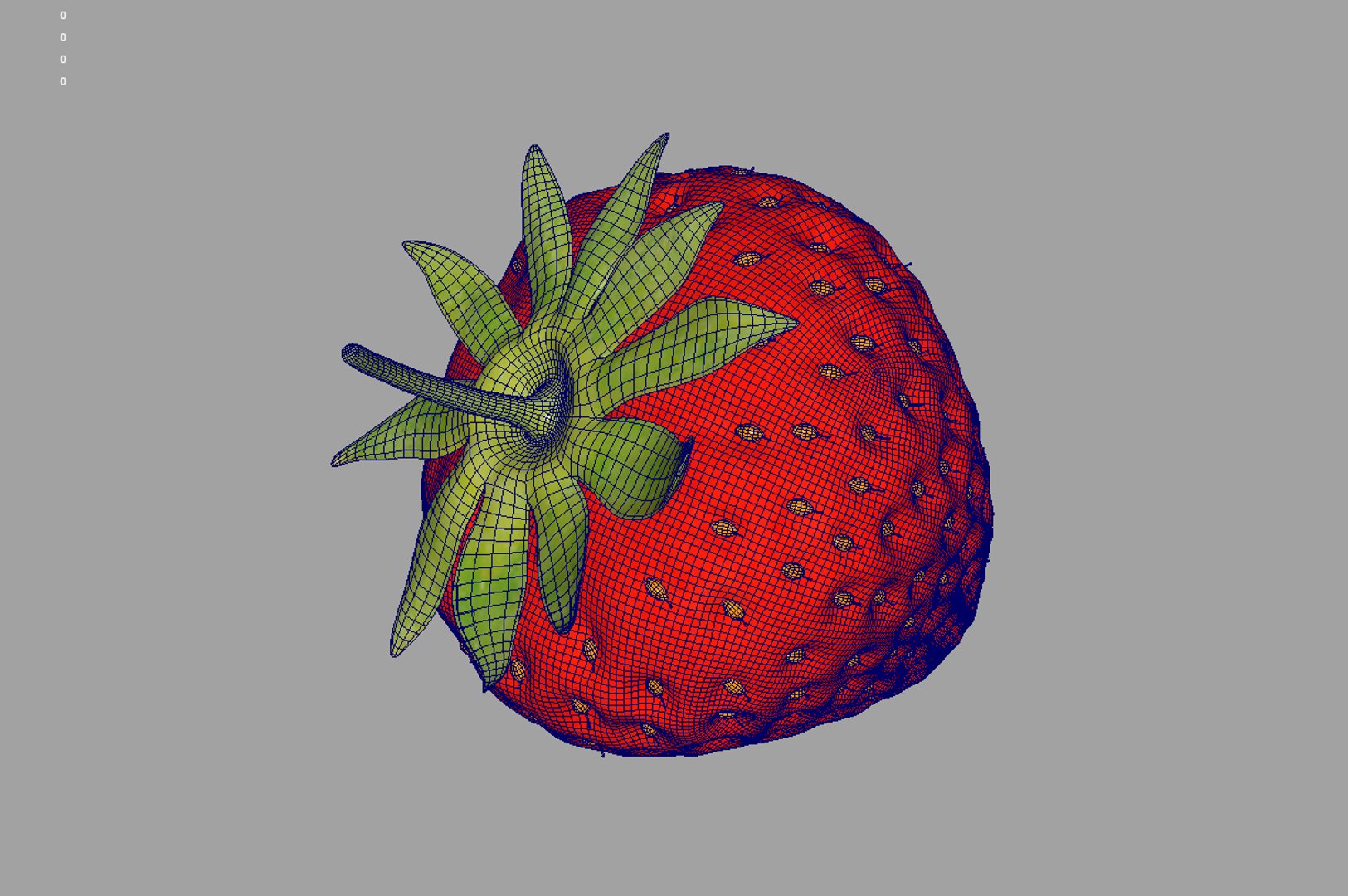 Photorealistic Strawberry 3d Model