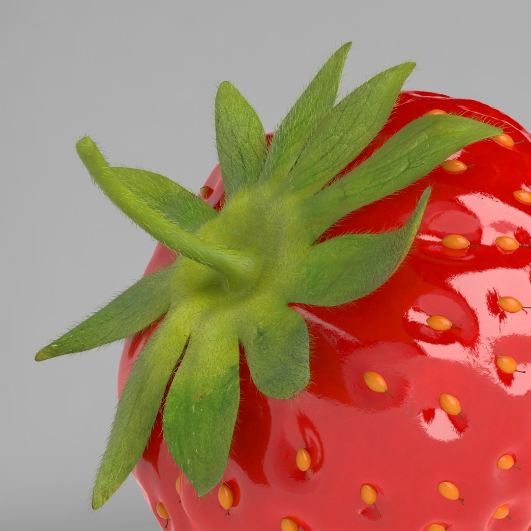 Photorealistic Strawberry 3d Model