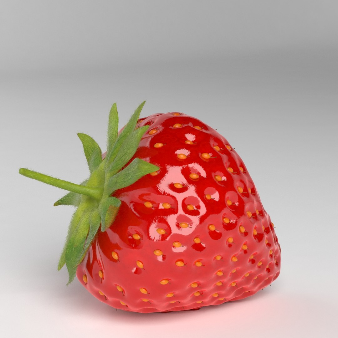 Photorealistic Strawberry 3d Model