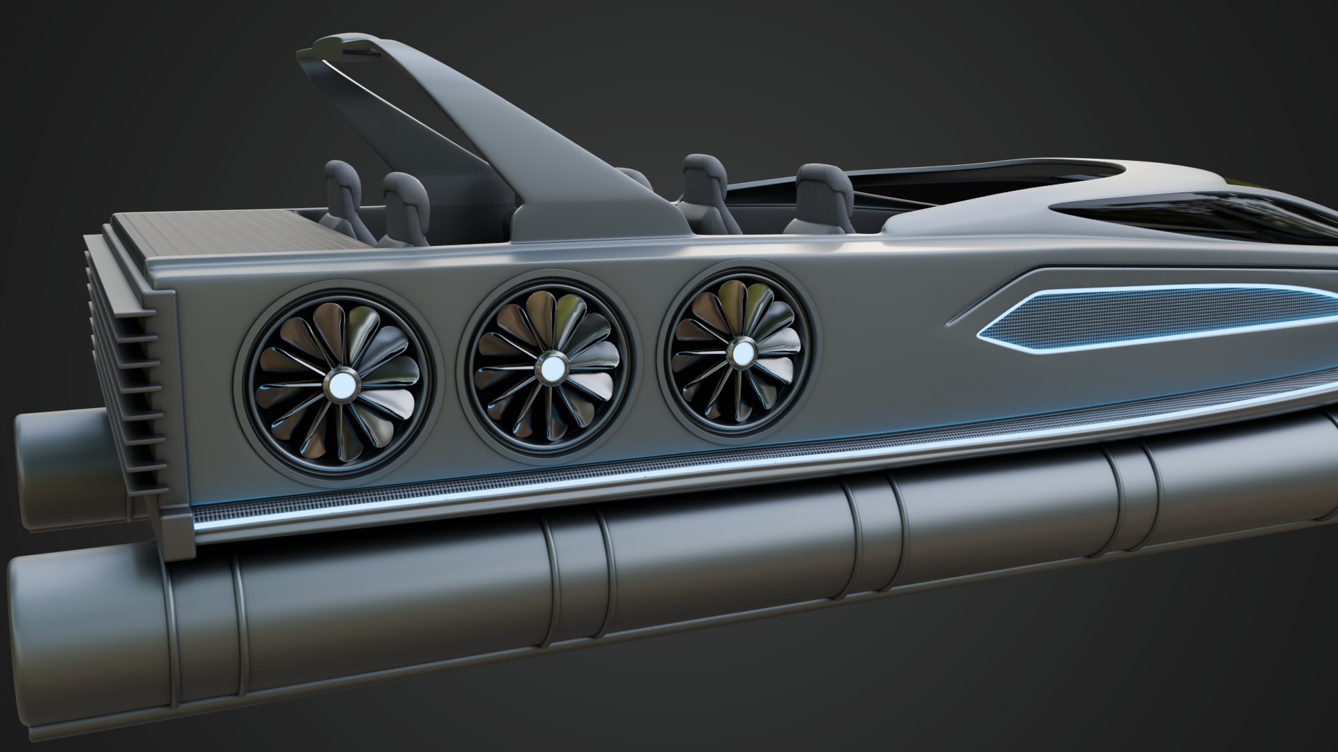 3D High-speed Performance Pontoon Boat Model - TurboSquid 2290052