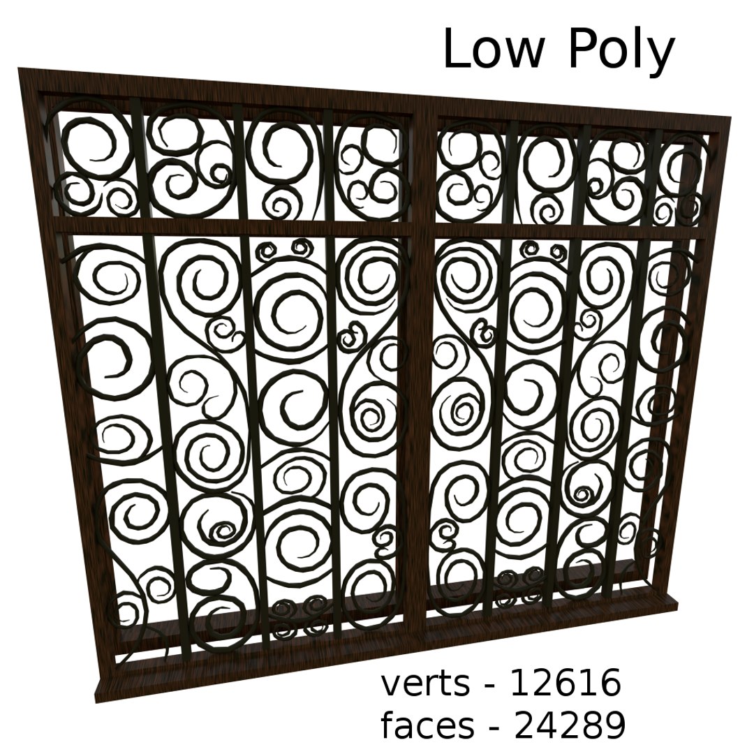 Organic Window Designs 3d Model