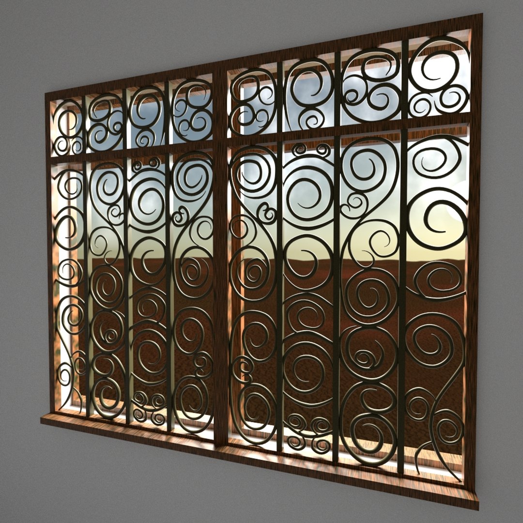 Organic Window Designs 3d Model