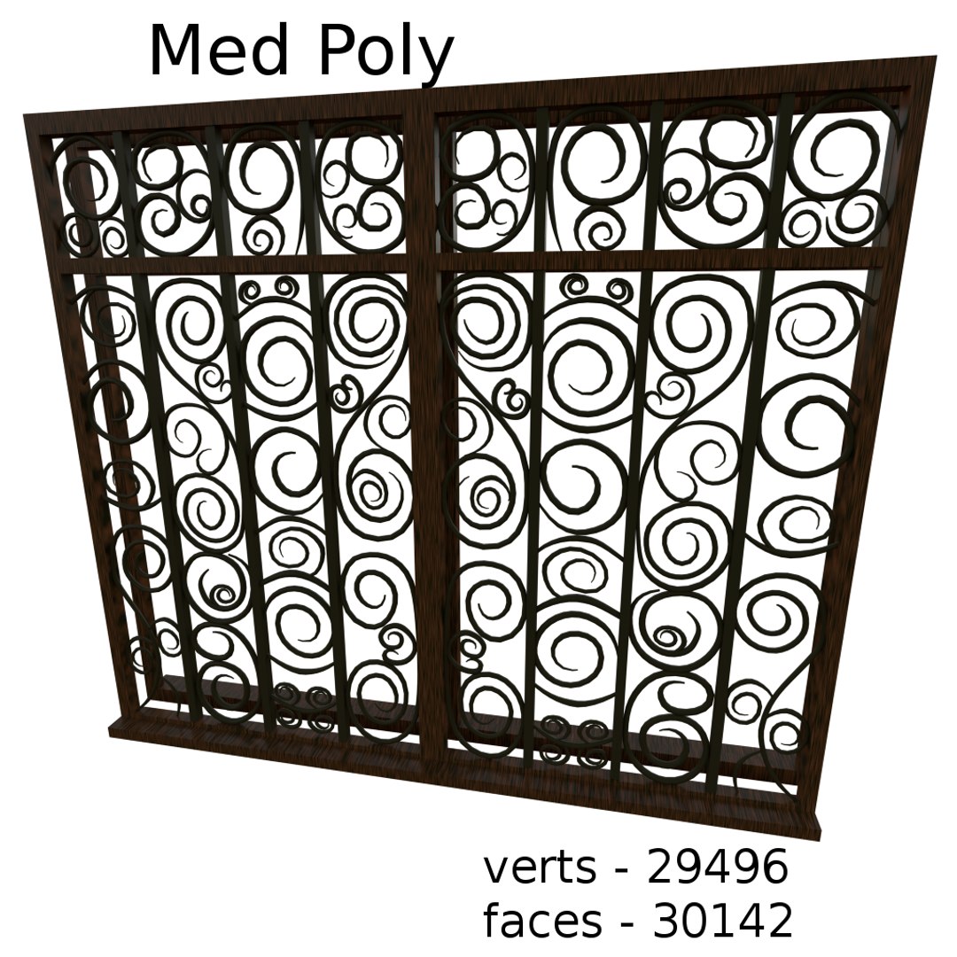 Organic Window Designs 3d Model