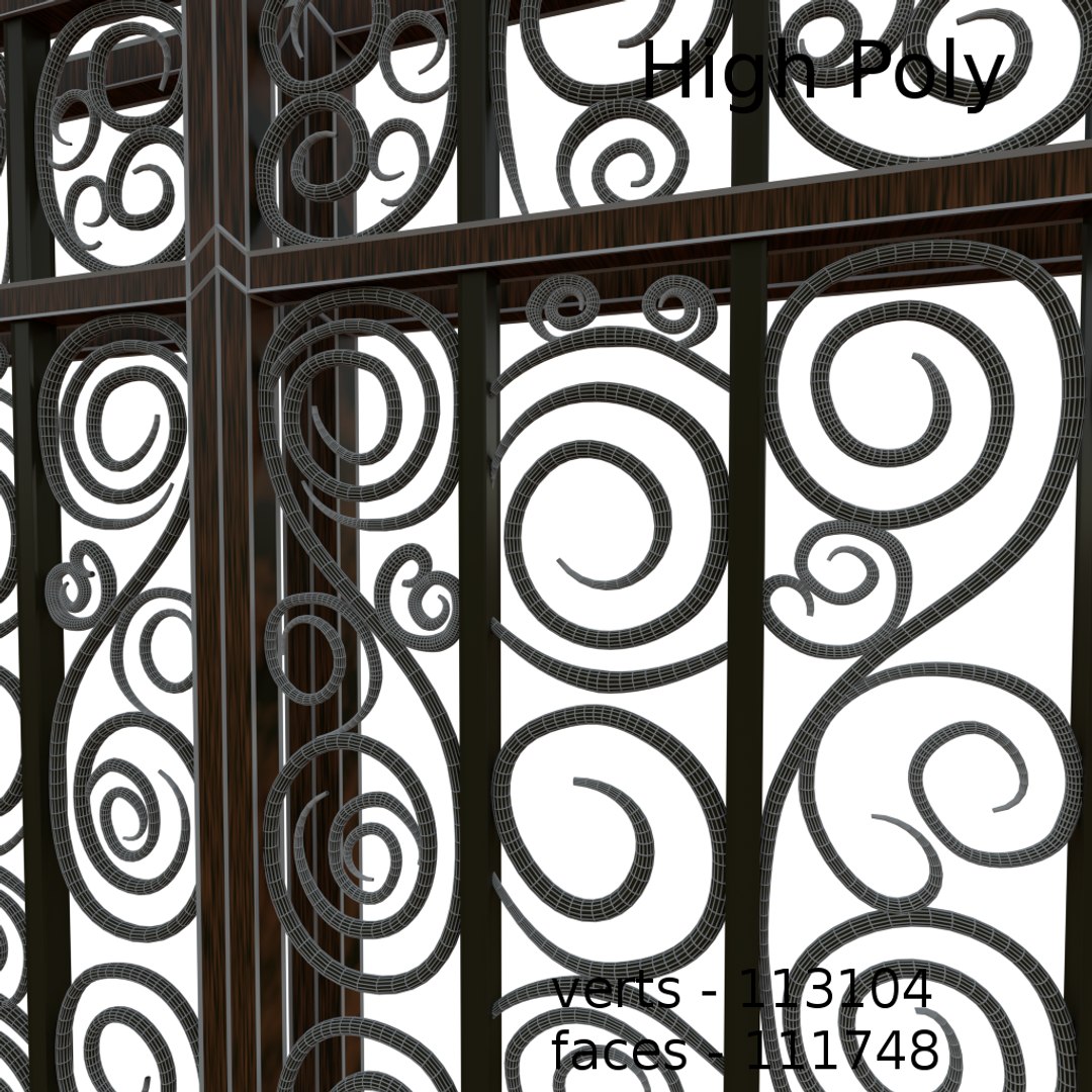 Organic Window Designs 3d Model