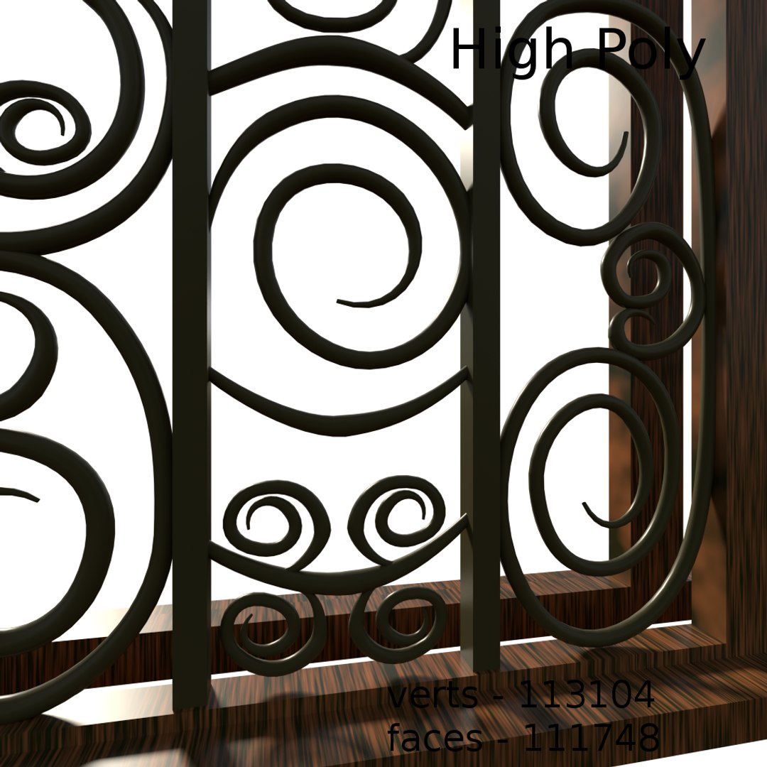 Organic Window Designs 3d Model
