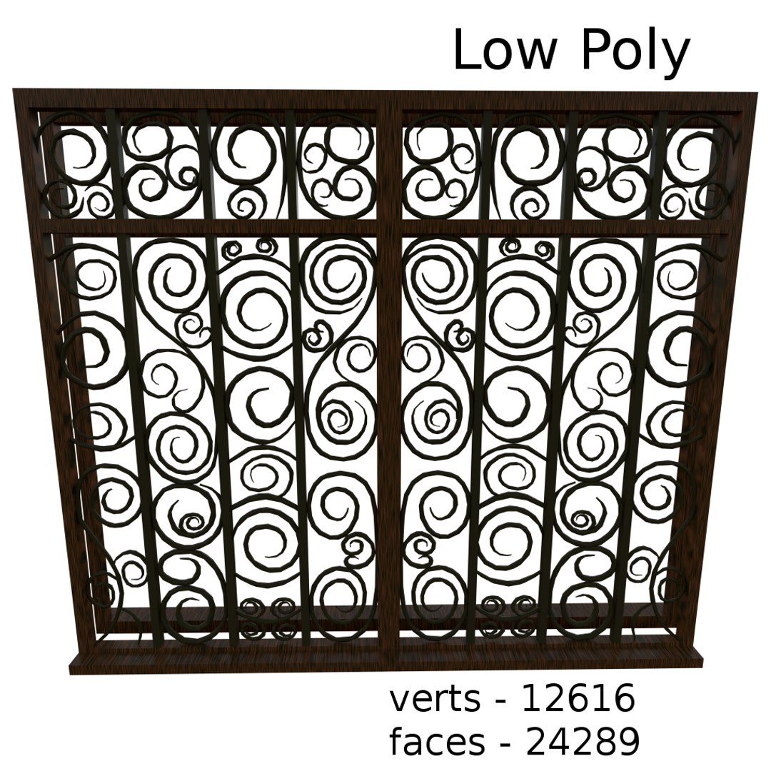 Organic Window Designs 3d Model