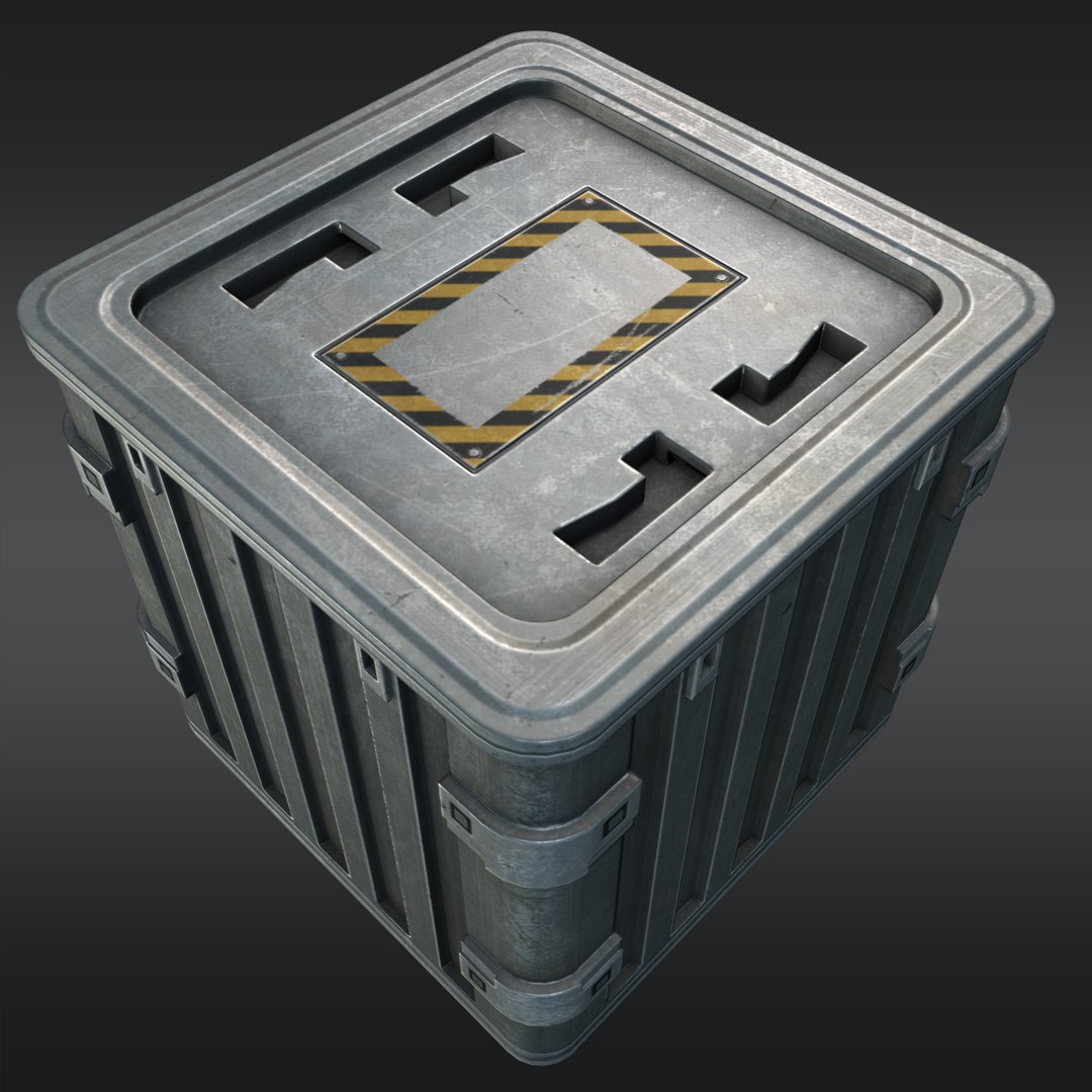 3ds Max Metal Crate