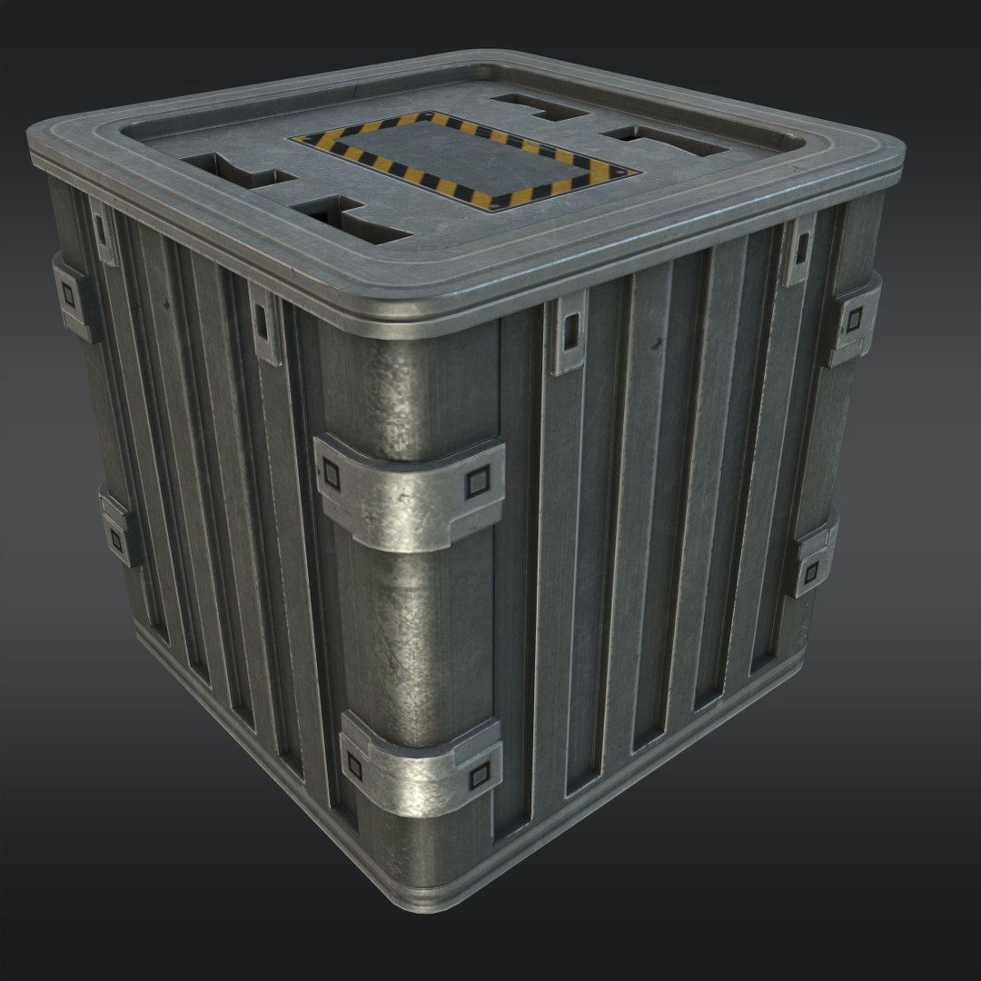 3ds Max Metal Crate