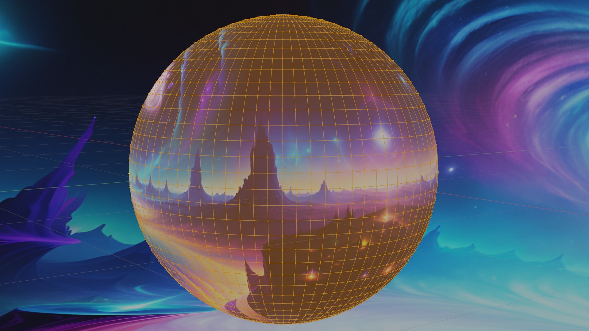 3D Panoramic Sky SET - Celestial Odyssey 03 - 3D Mesh And Sphere ...