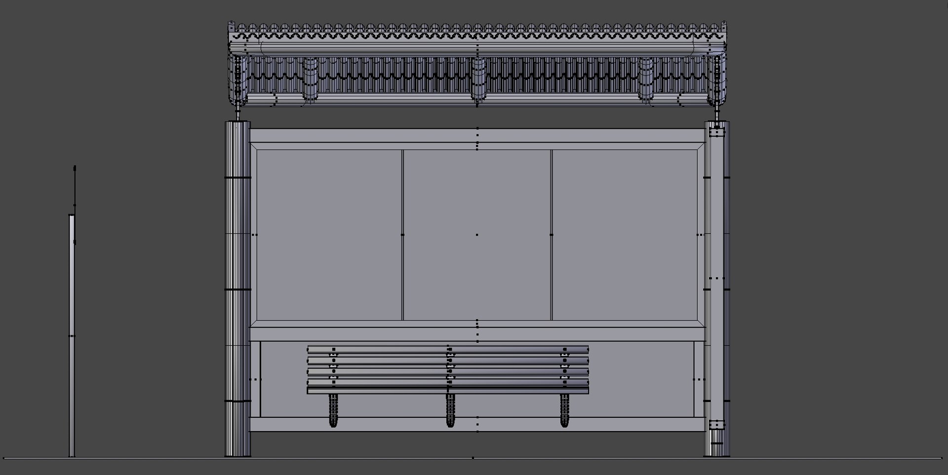 3d model realistic bus stop shelter