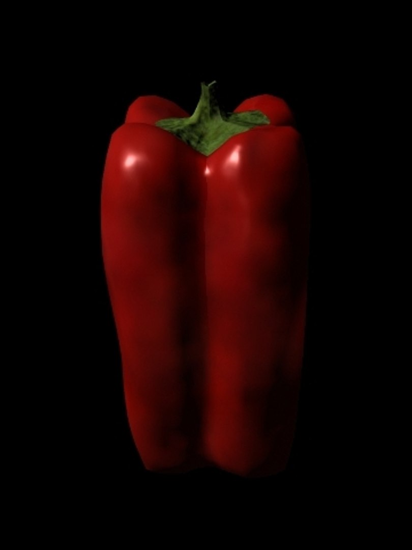 3d Model Red Bell Pepper