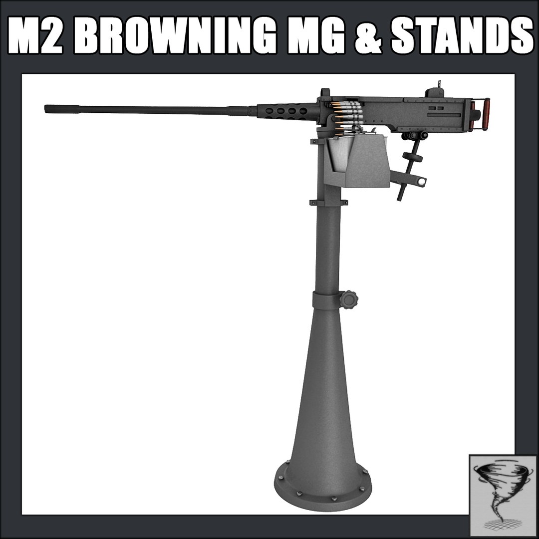 M2 Browning Mg Machine Gun 3d Model