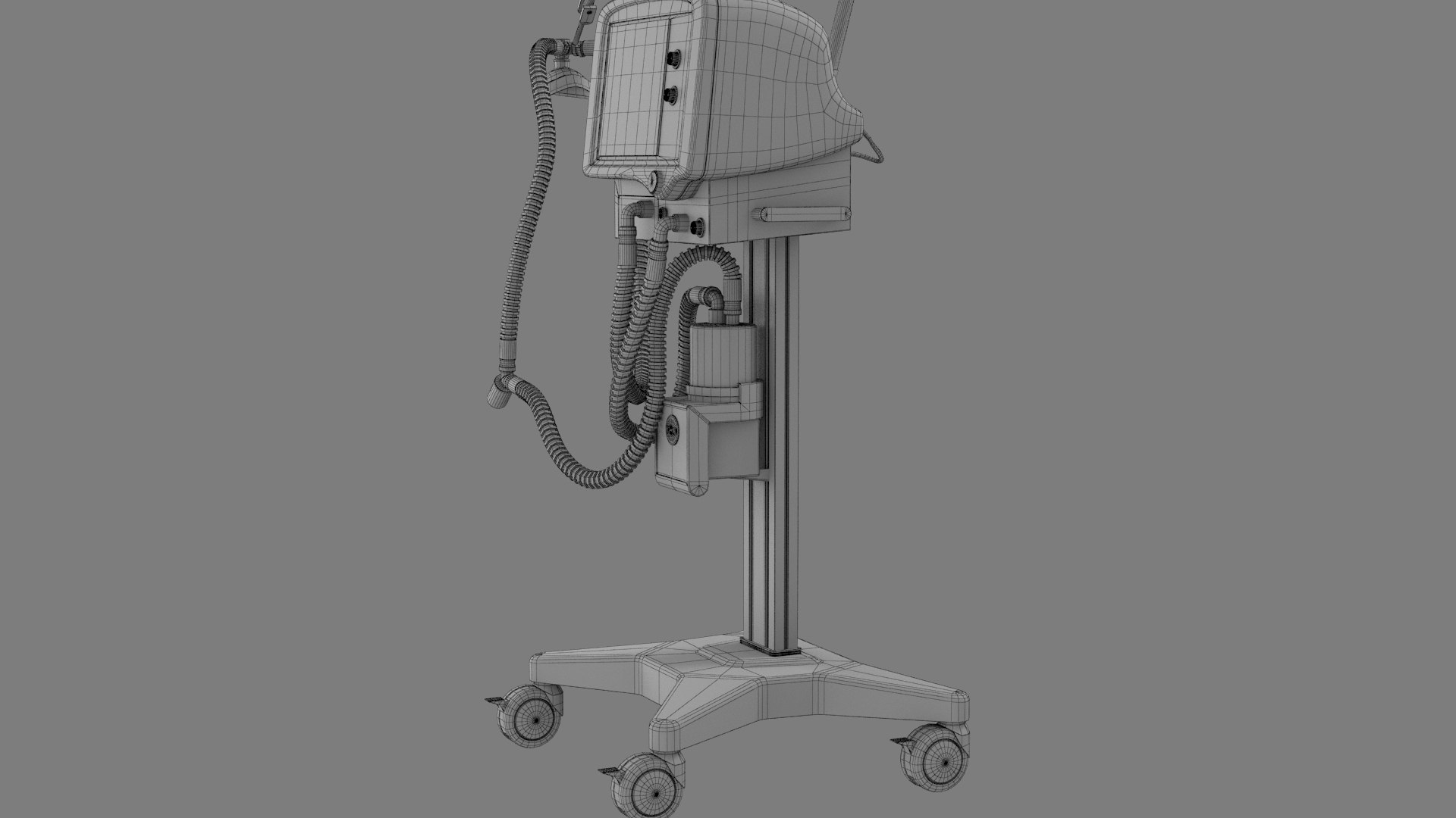 3D Model Modern Medical Lung Ventilator - TurboSquid 1540450