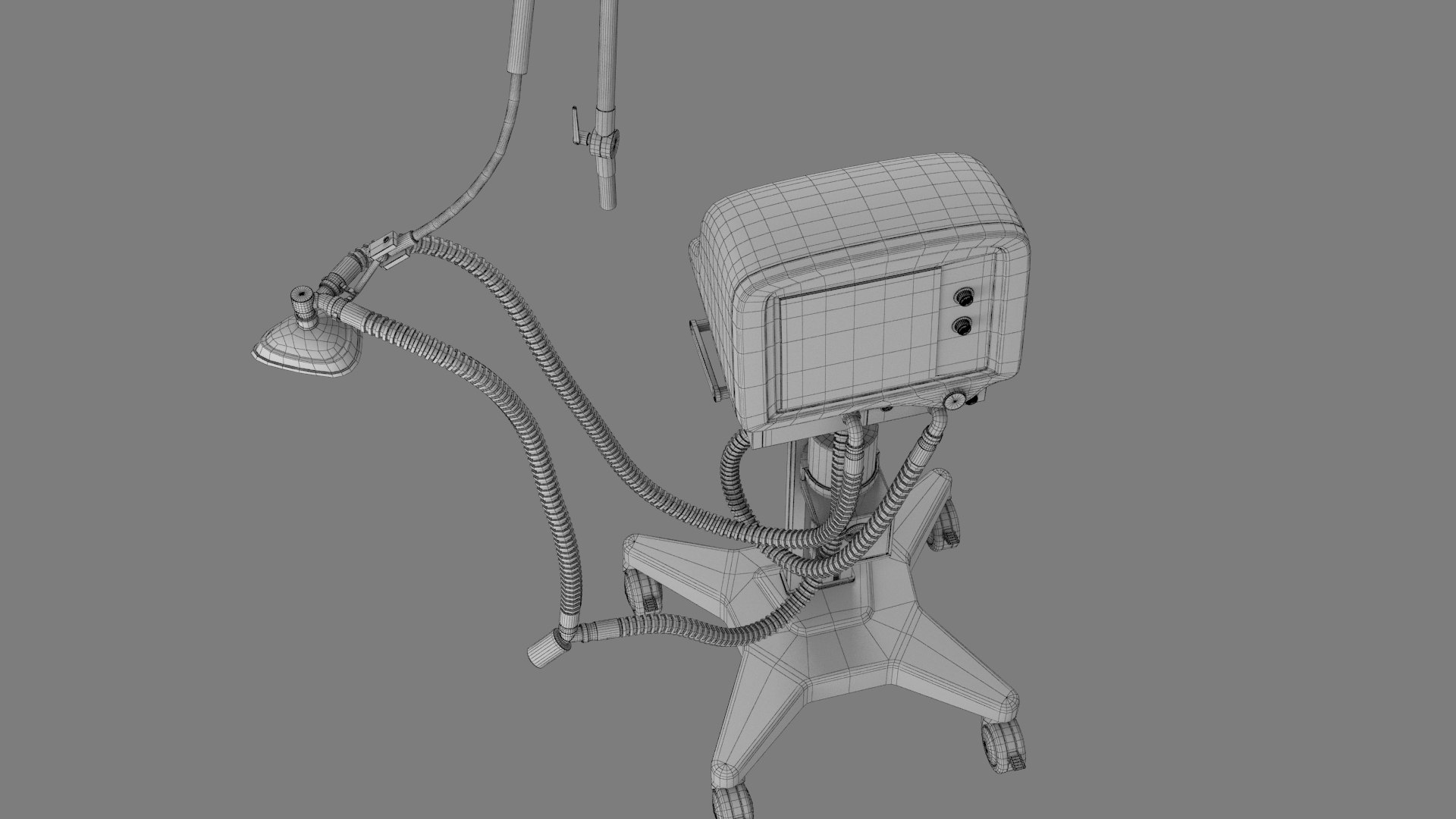 3D Model Modern Medical Lung Ventilator - TurboSquid 1540450
