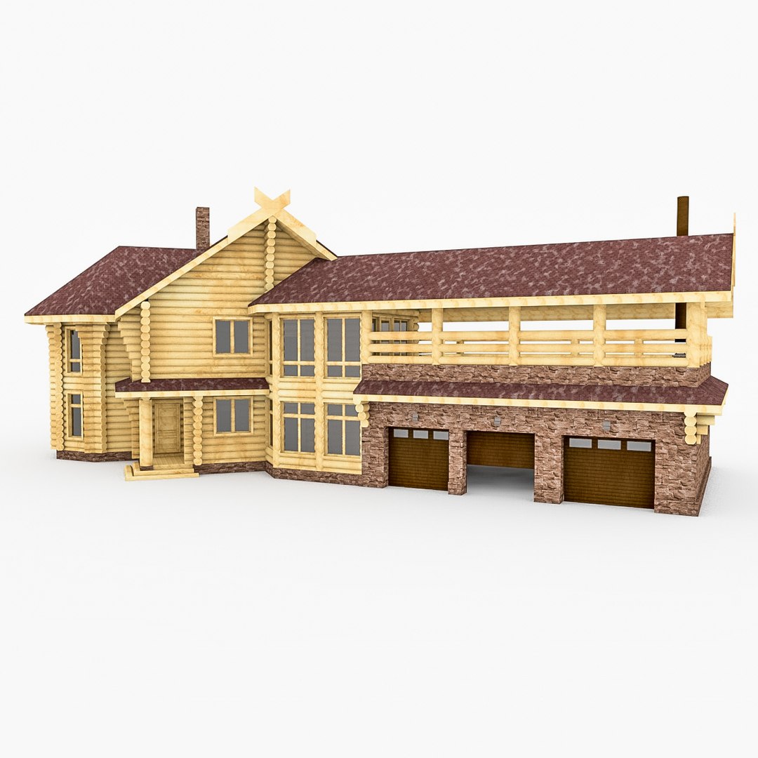 3d Wood House