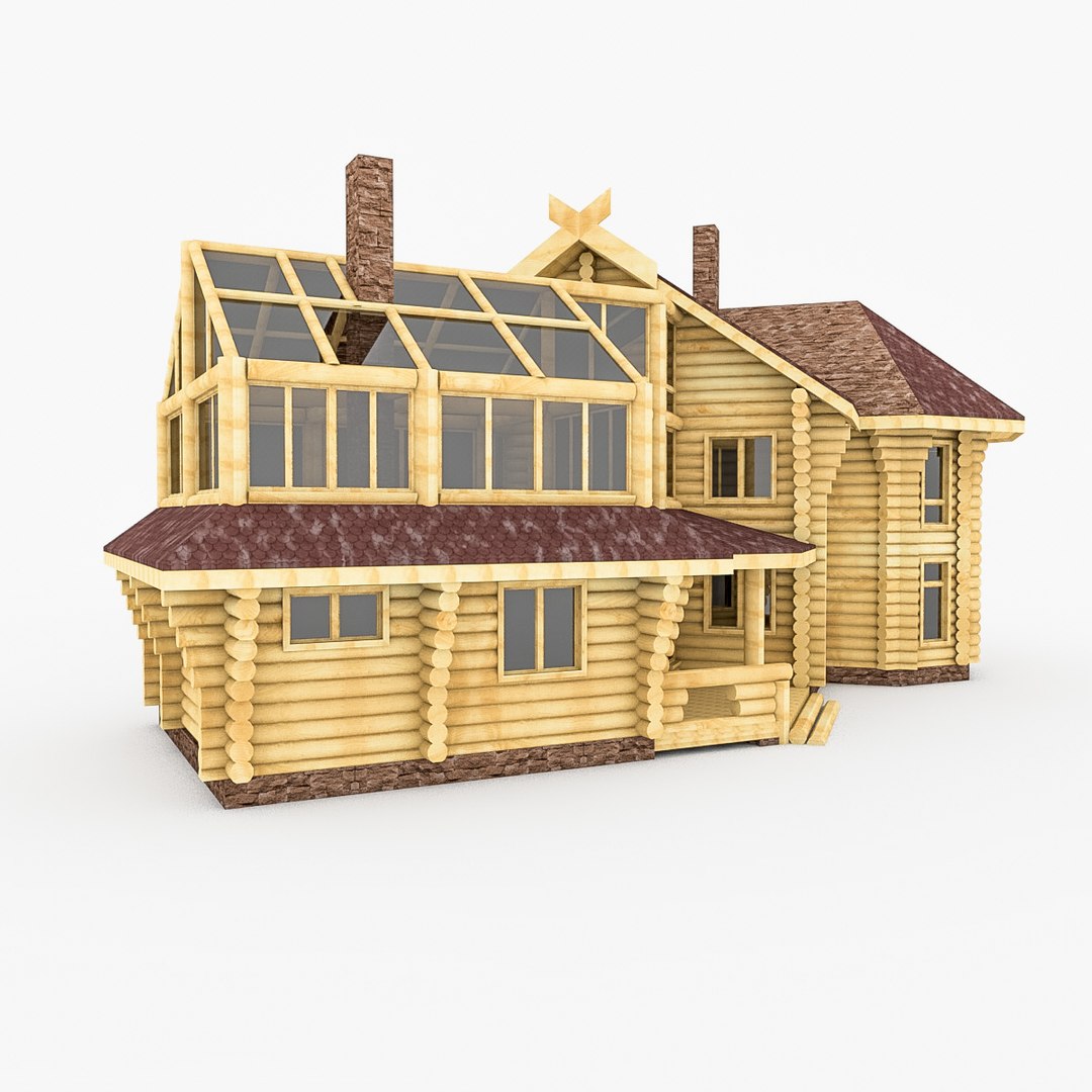 3d Wood House
