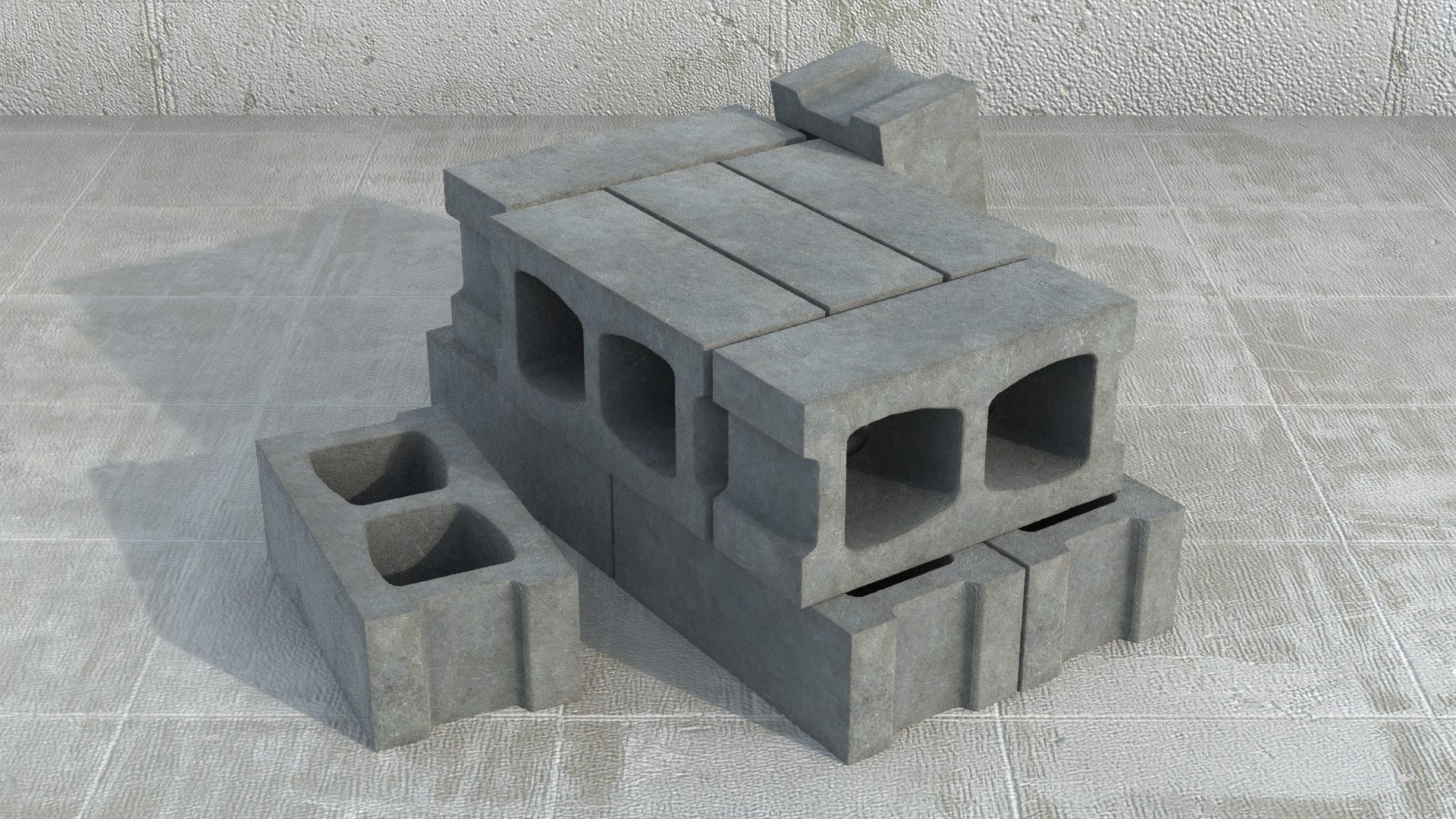 3D Cinder Block HD Model - TurboSquid 1814873