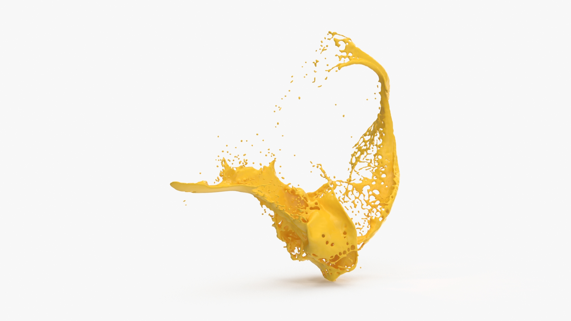 Yellow splash Bundle 1 3D model - TurboSquid 1914787