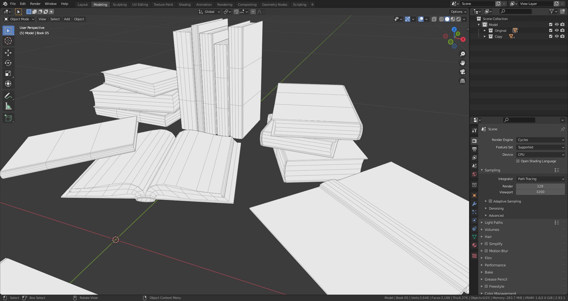6 Old Books Medieval Model - TurboSquid 1805380