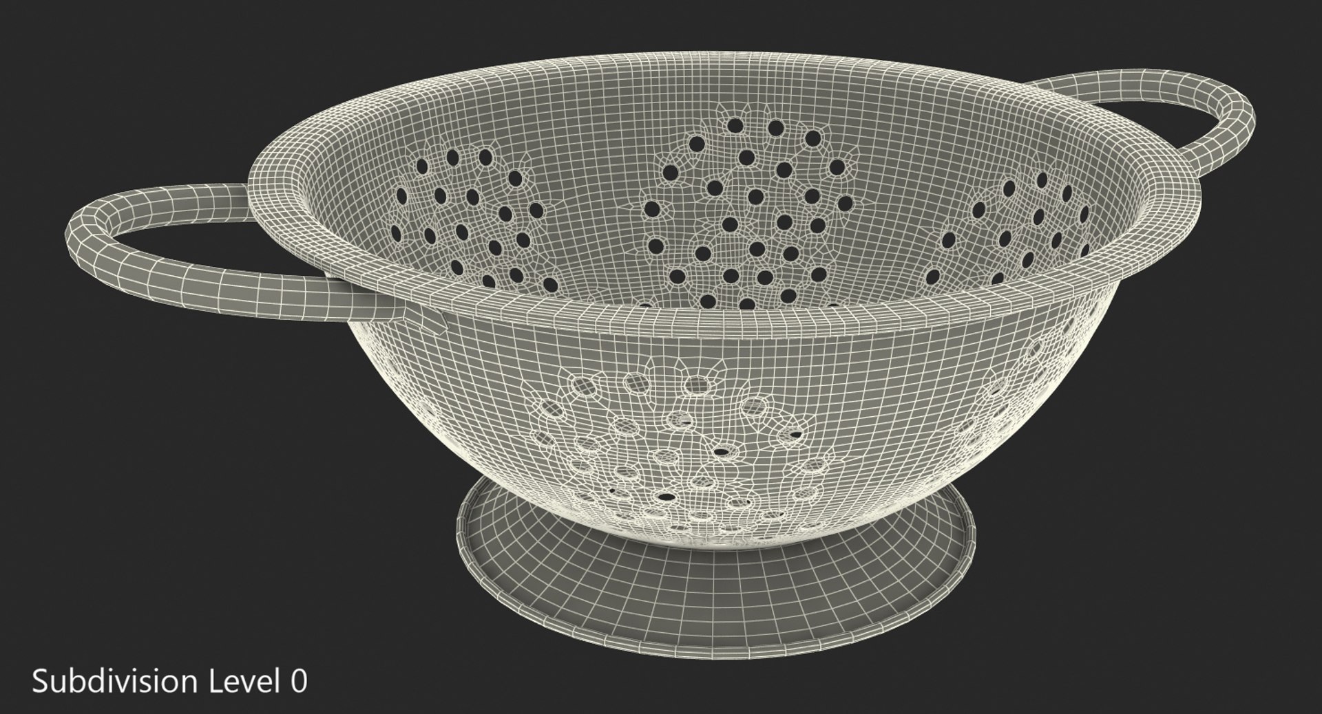 3D Vintage Red Colander Model - TurboSquid 1286605
