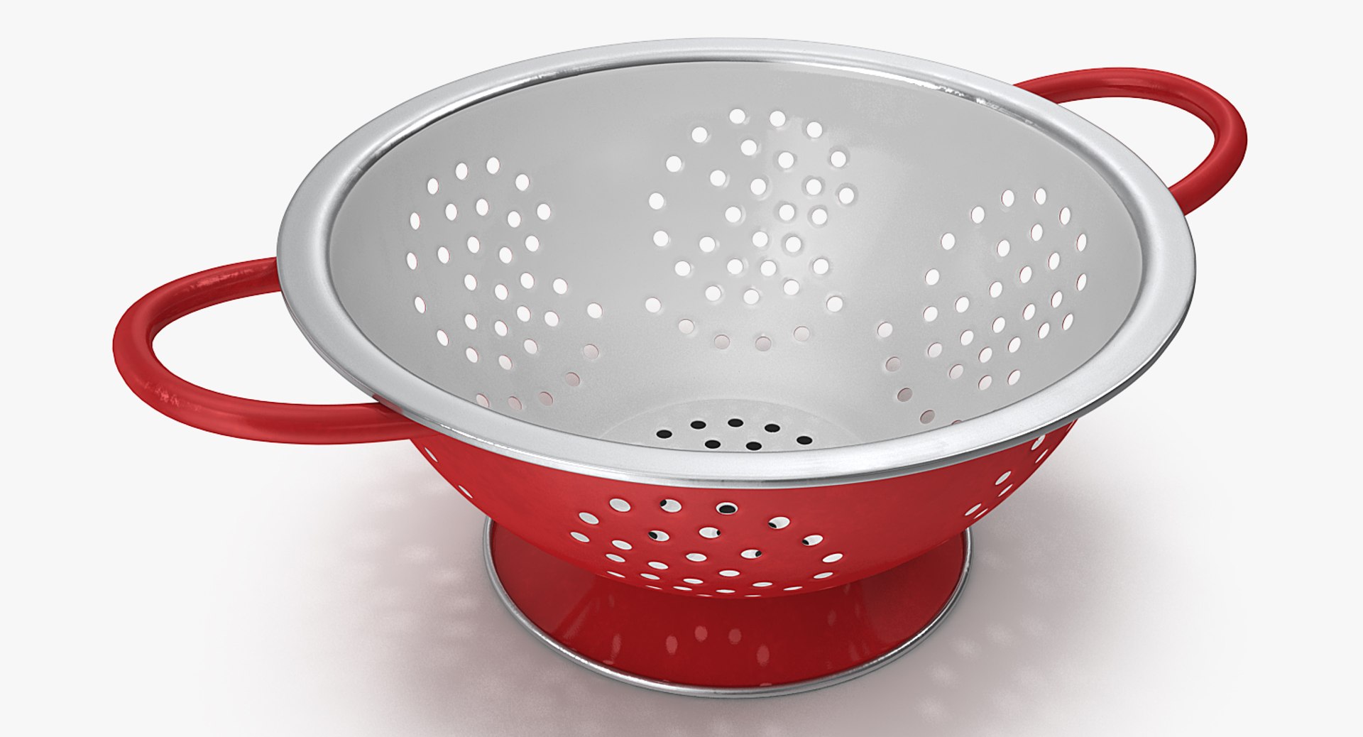 3D Vintage Red Colander Model - TurboSquid 1286605