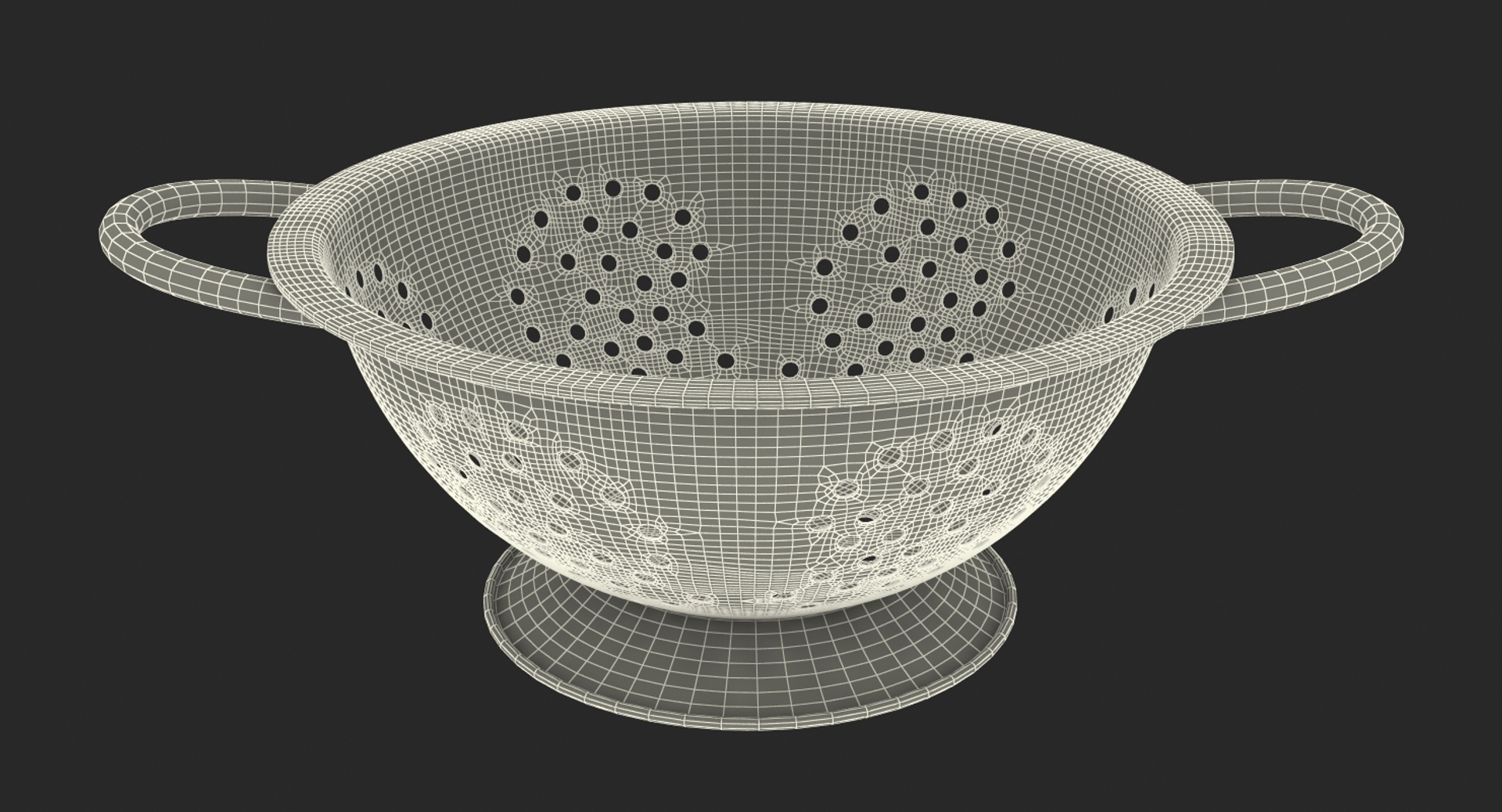 3D Vintage Red Colander Model - TurboSquid 1286605