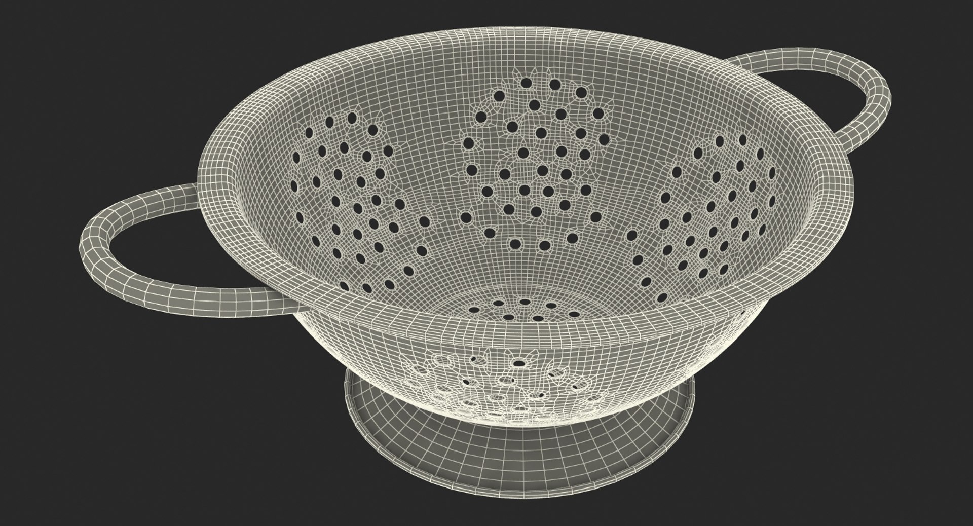 3D Vintage Red Colander Model - TurboSquid 1286605