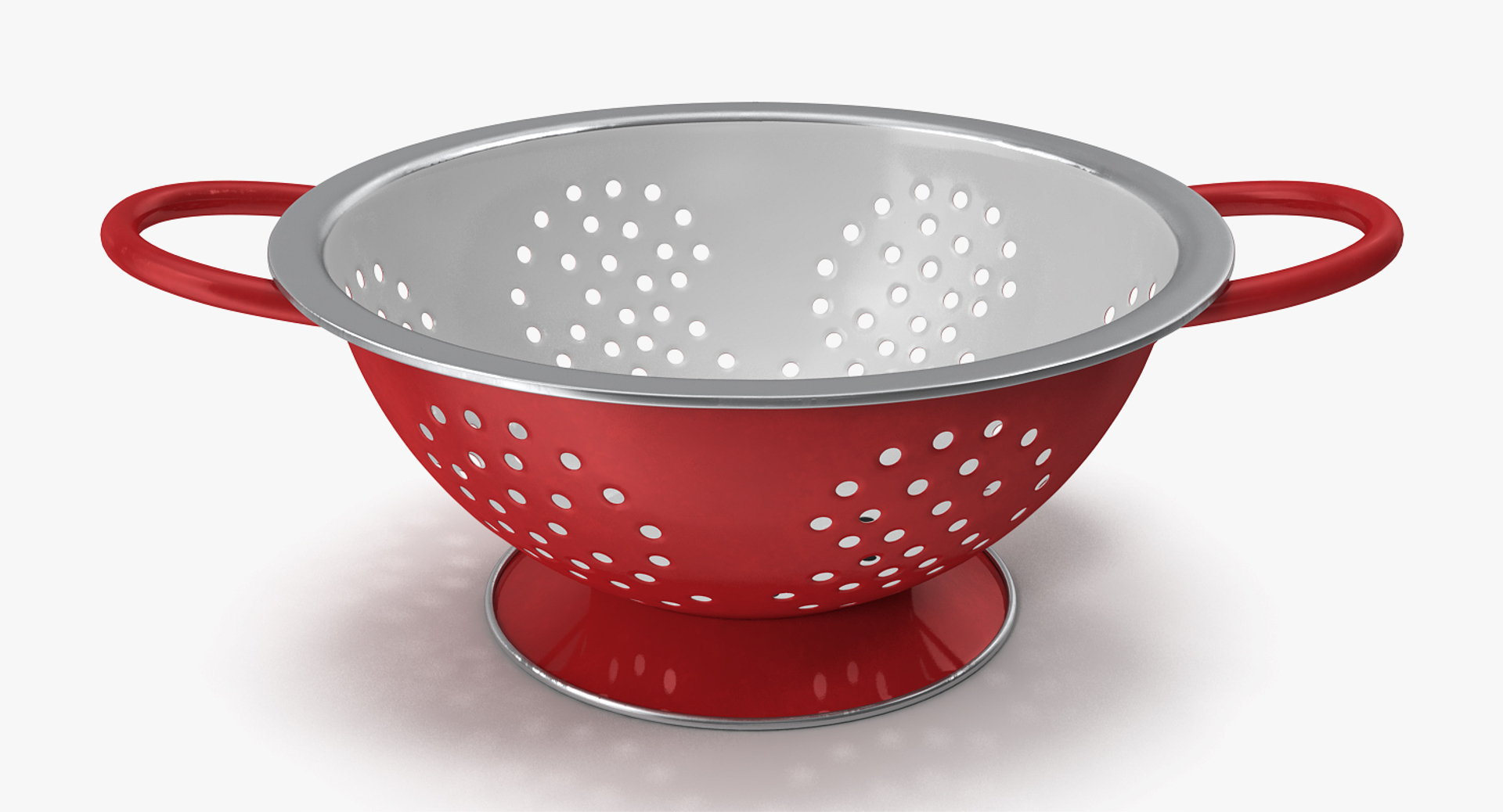 3D Vintage Red Colander Model - TurboSquid 1286605