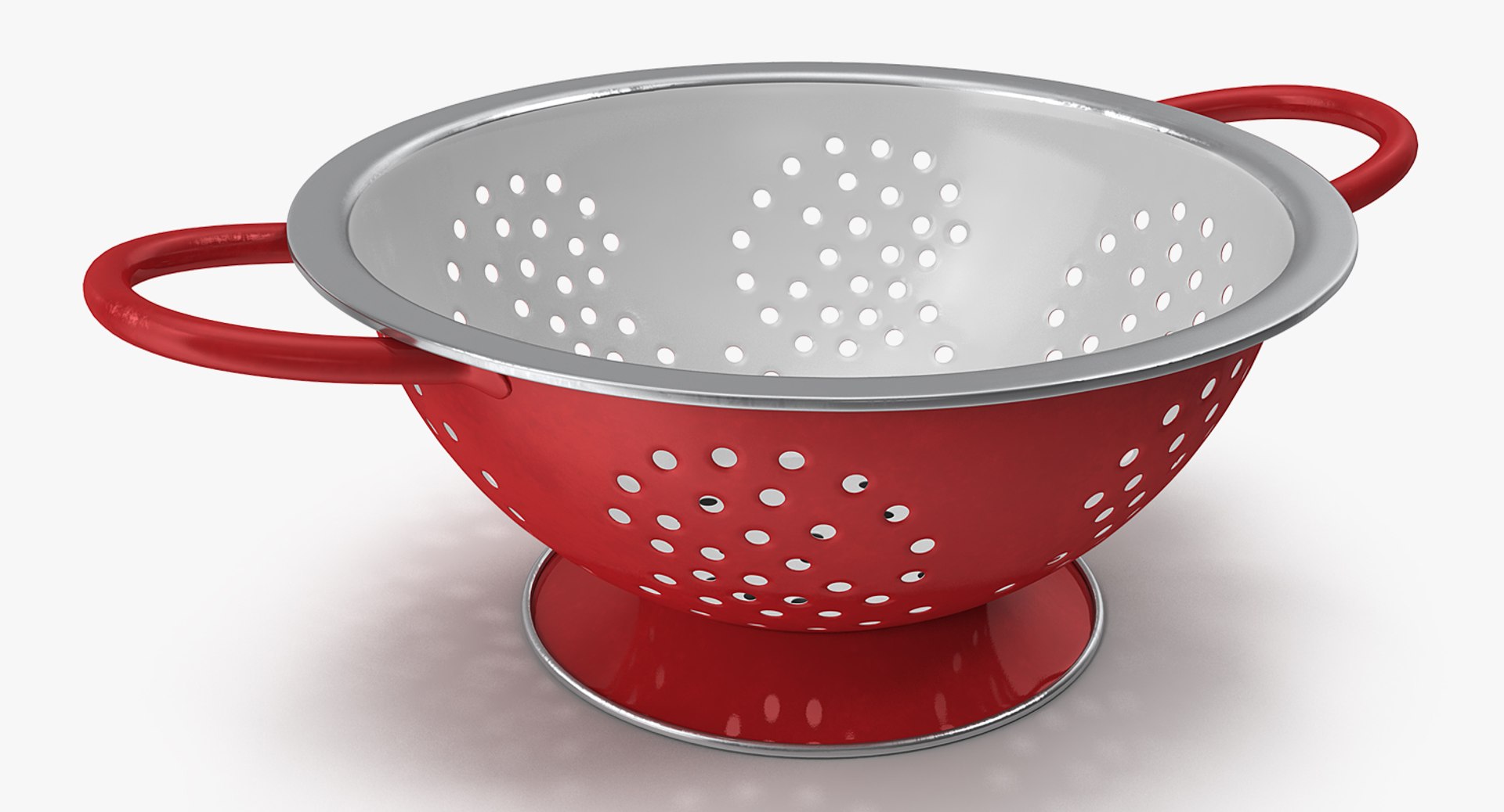 3D vintage red colander model - TurboSquid 1286605