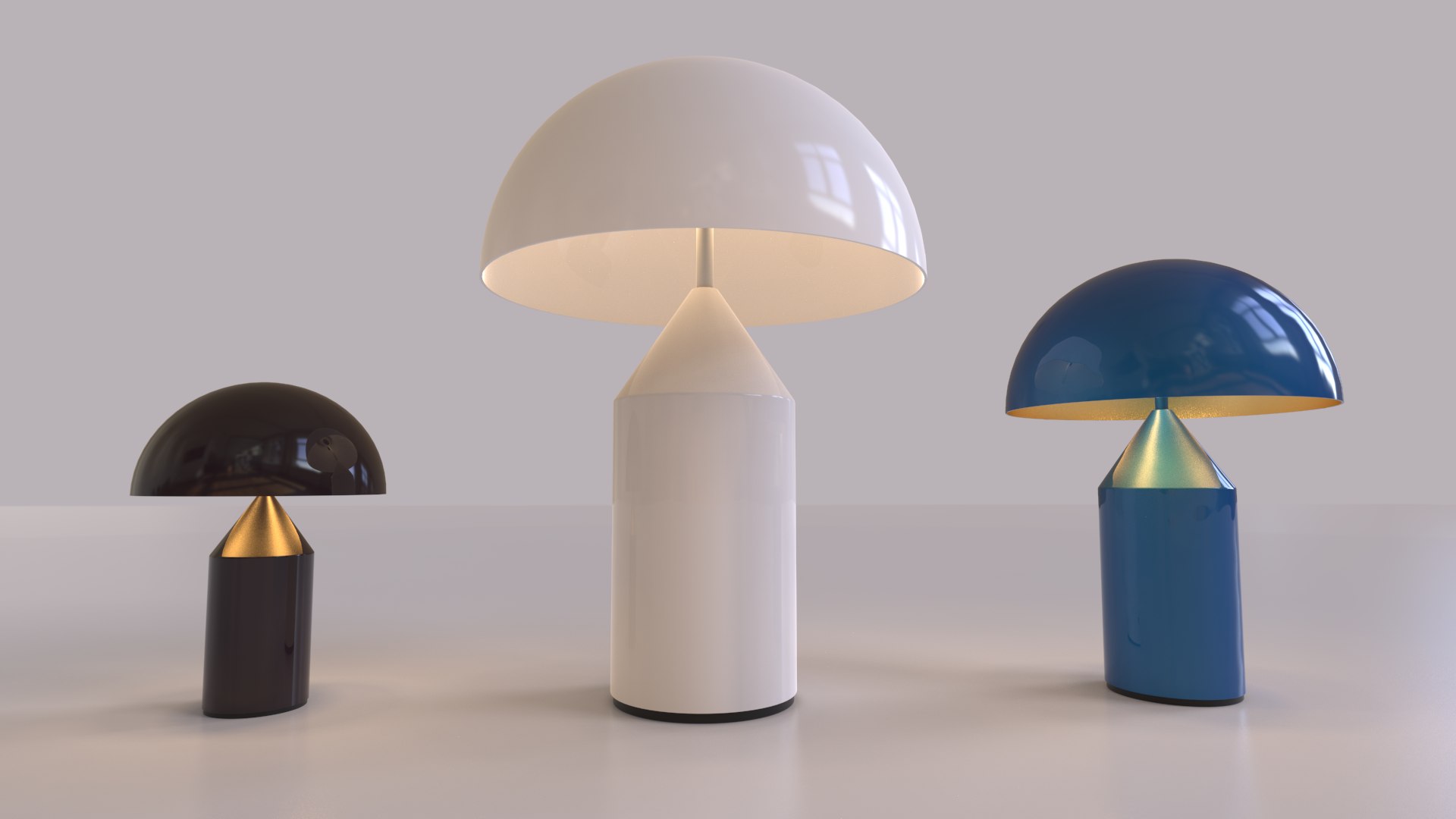 3D Model Atollo Lamp Set - TurboSquid 2032419