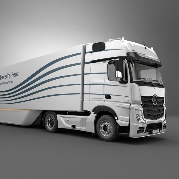 3d mercedes actros aero trailer